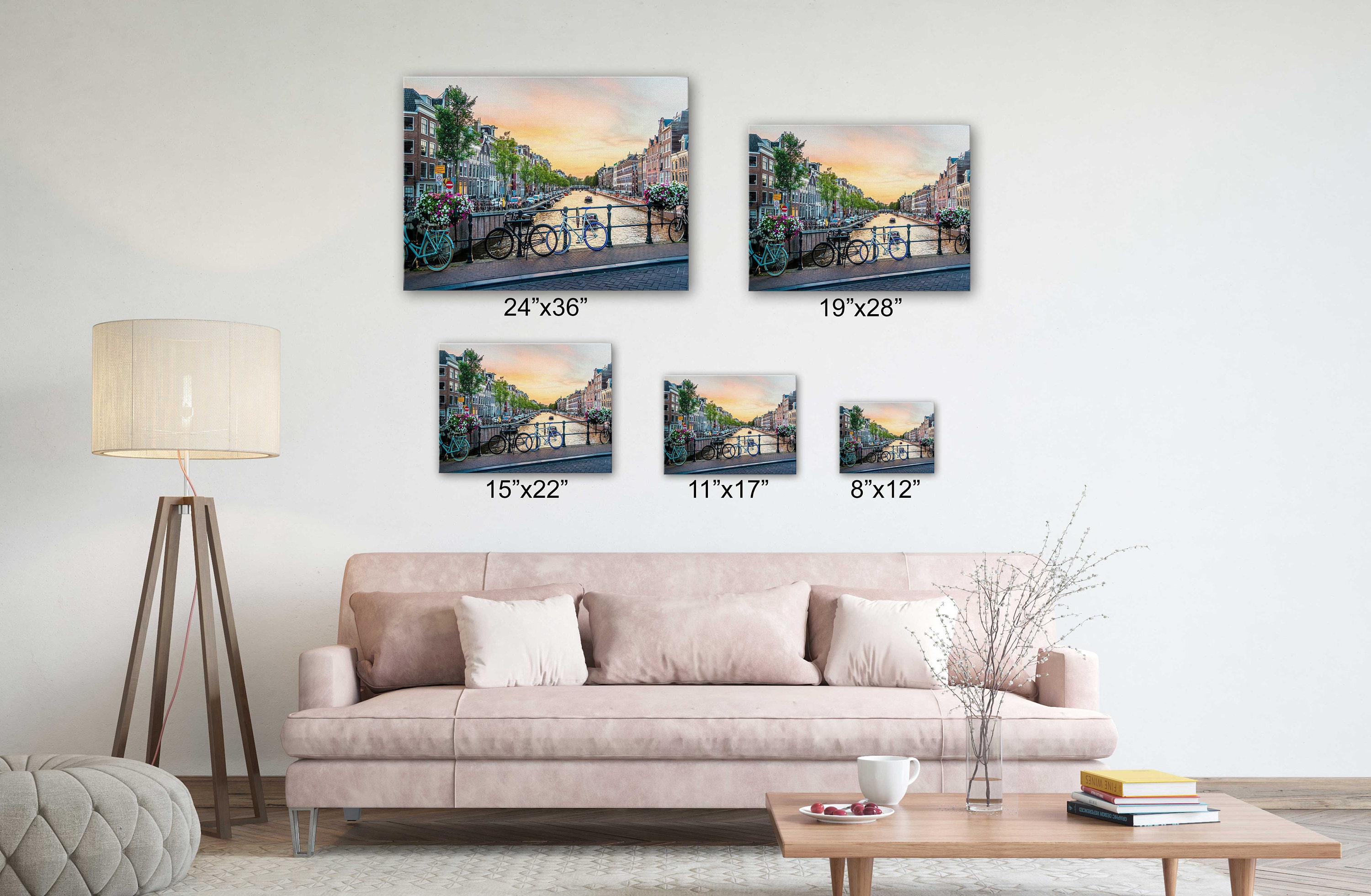 Famous Places Art Canvas-Bike City Amsterdam Famous Cities Art | Etsy