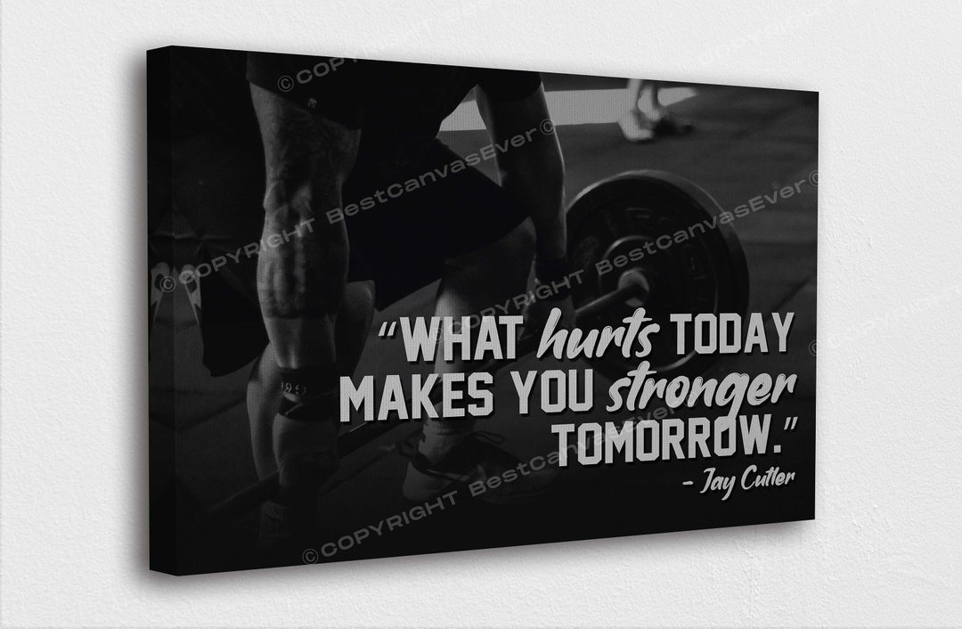 Workout Gym Fitness Art Canvas Motivational Quotes for Fitness Art ...