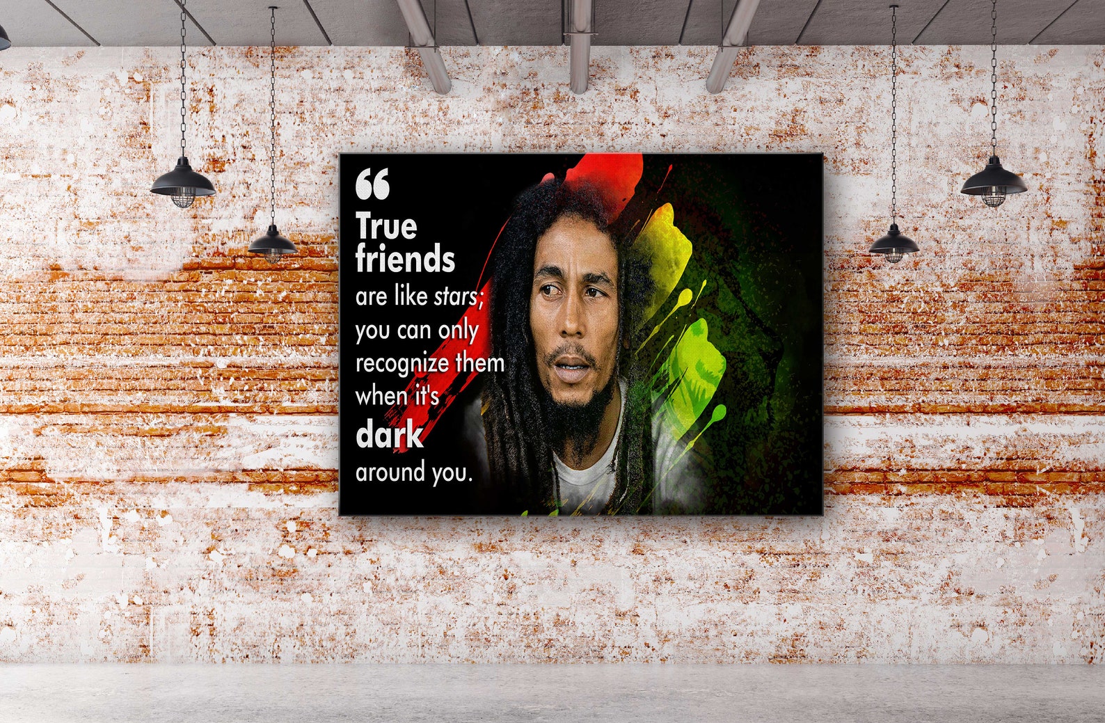 Bob Marley Art Canvas Bob Marley Words & Saying Art Canvas | Etsy