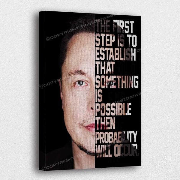 Elon Musk Quote Poster - Etsy