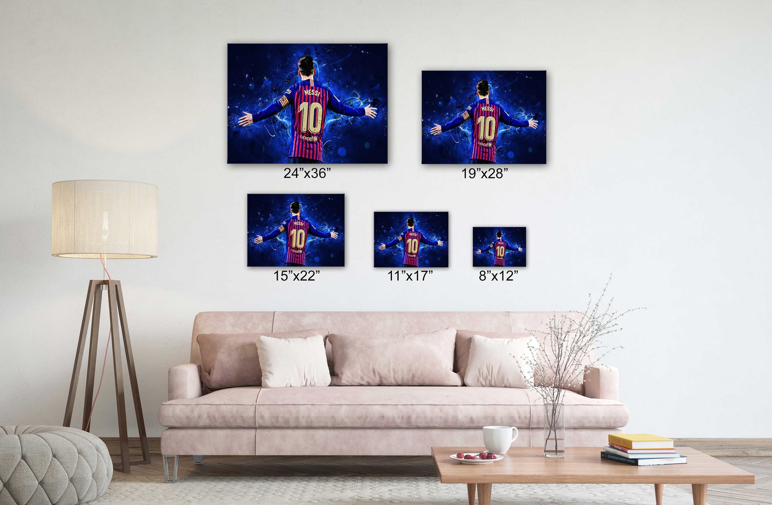 Lionel Messi Art Canvas Art Poster/printed Picture Wall Art - Etsy