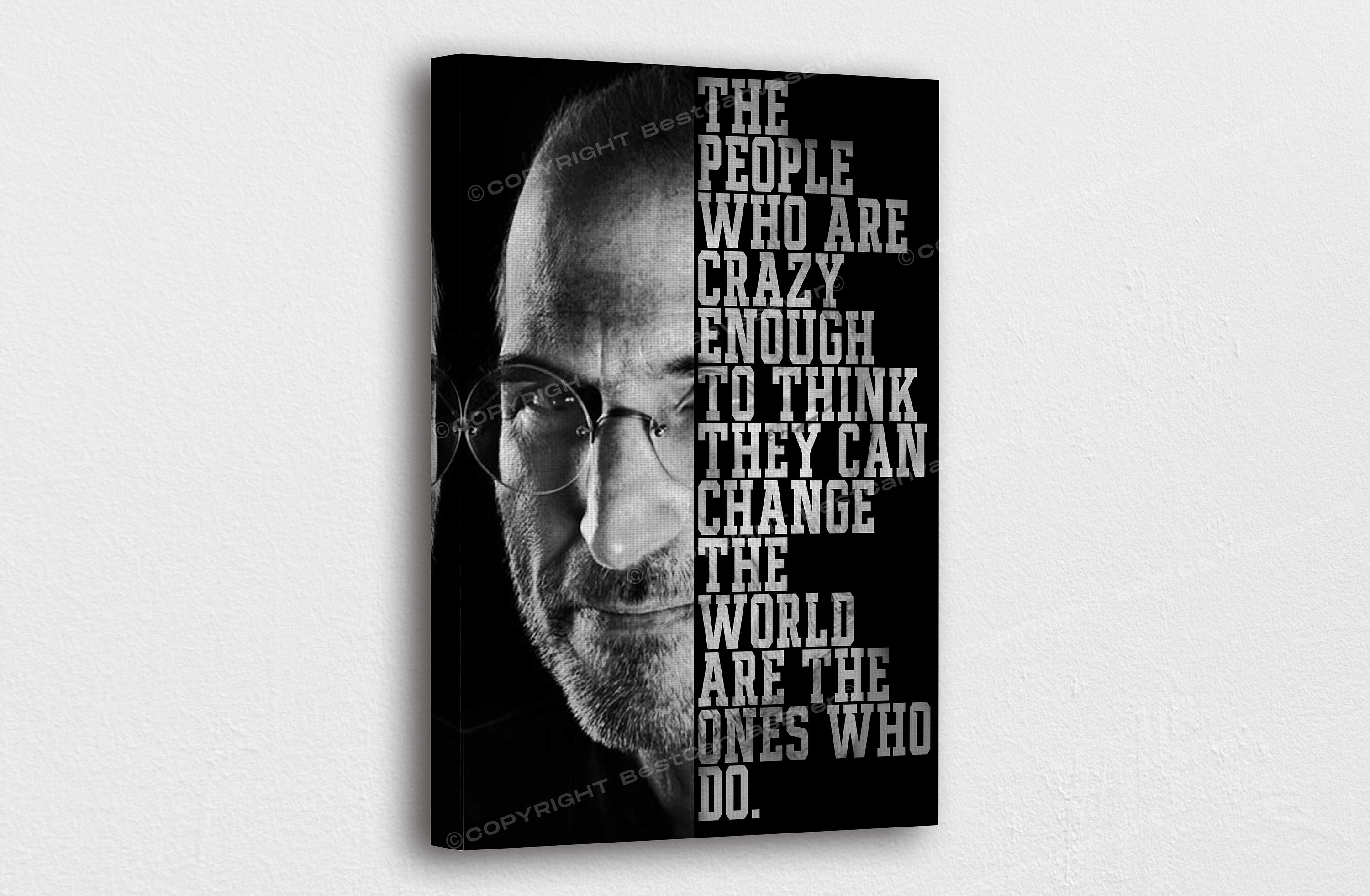 Steve Jobs Art Canvas Inspirational Art Poster | Etsy