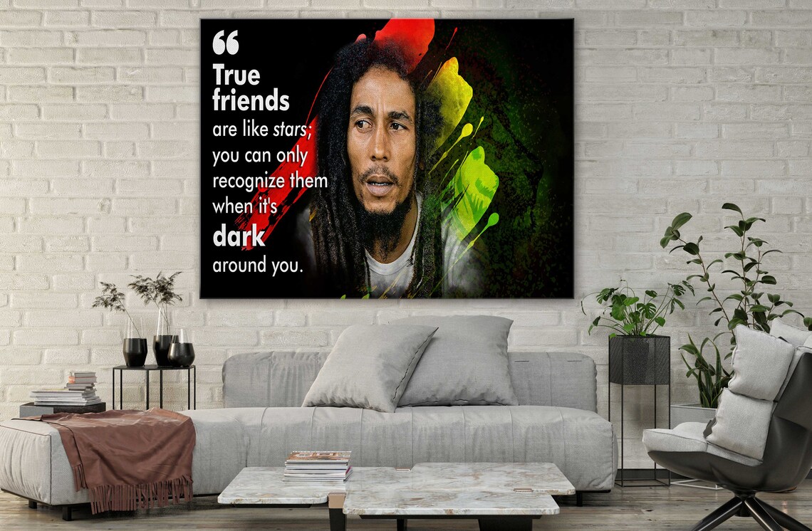 Bob Marley Art Canvas Bob Marley Words & Saying Art Canvas | Etsy