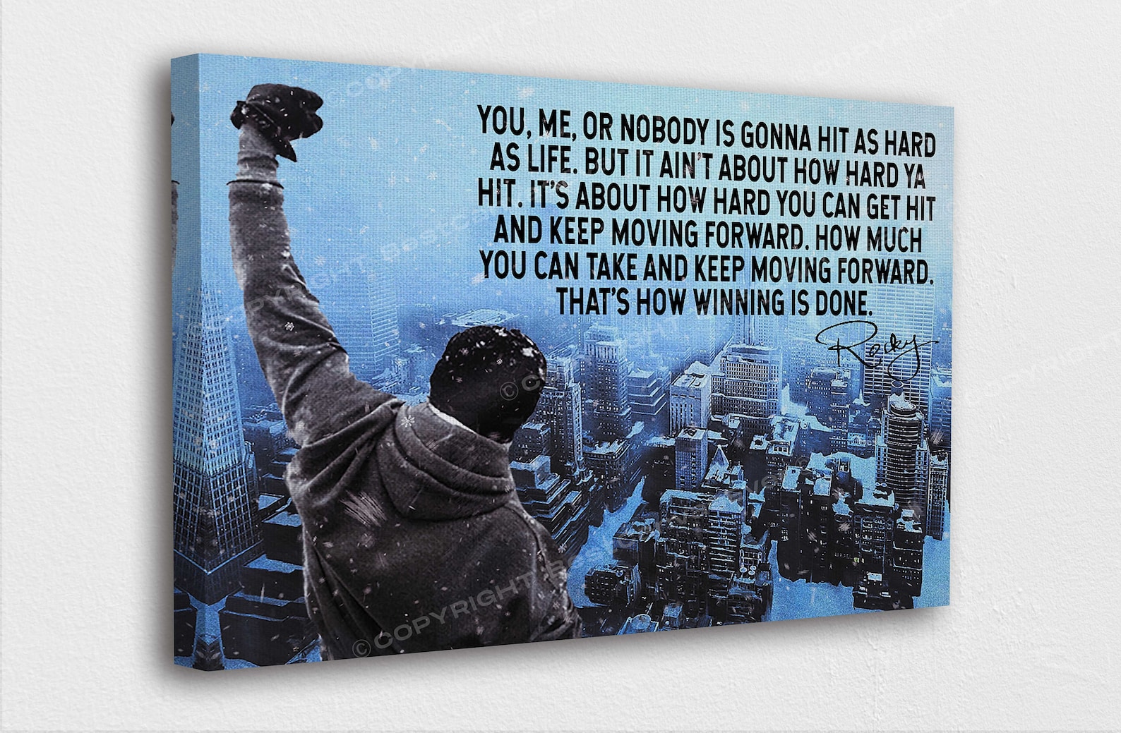 Rocky Balboa Art Canvas-rocky Balboa Quotes Art Poster/printed - Etsy