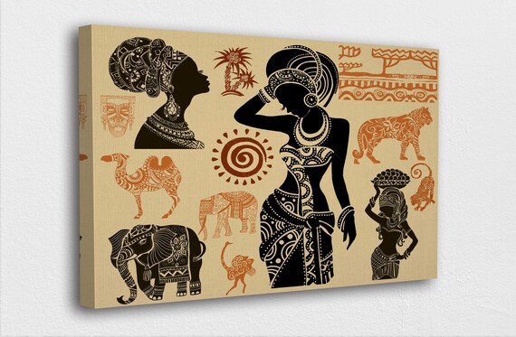 African Art Canvas Poster-african Culture in Pattern Style Art | Etsy