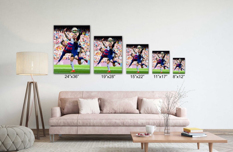Lionel Messi Art Canvas-lionel Messi Bicycle Kick Art Canvas | Etsy