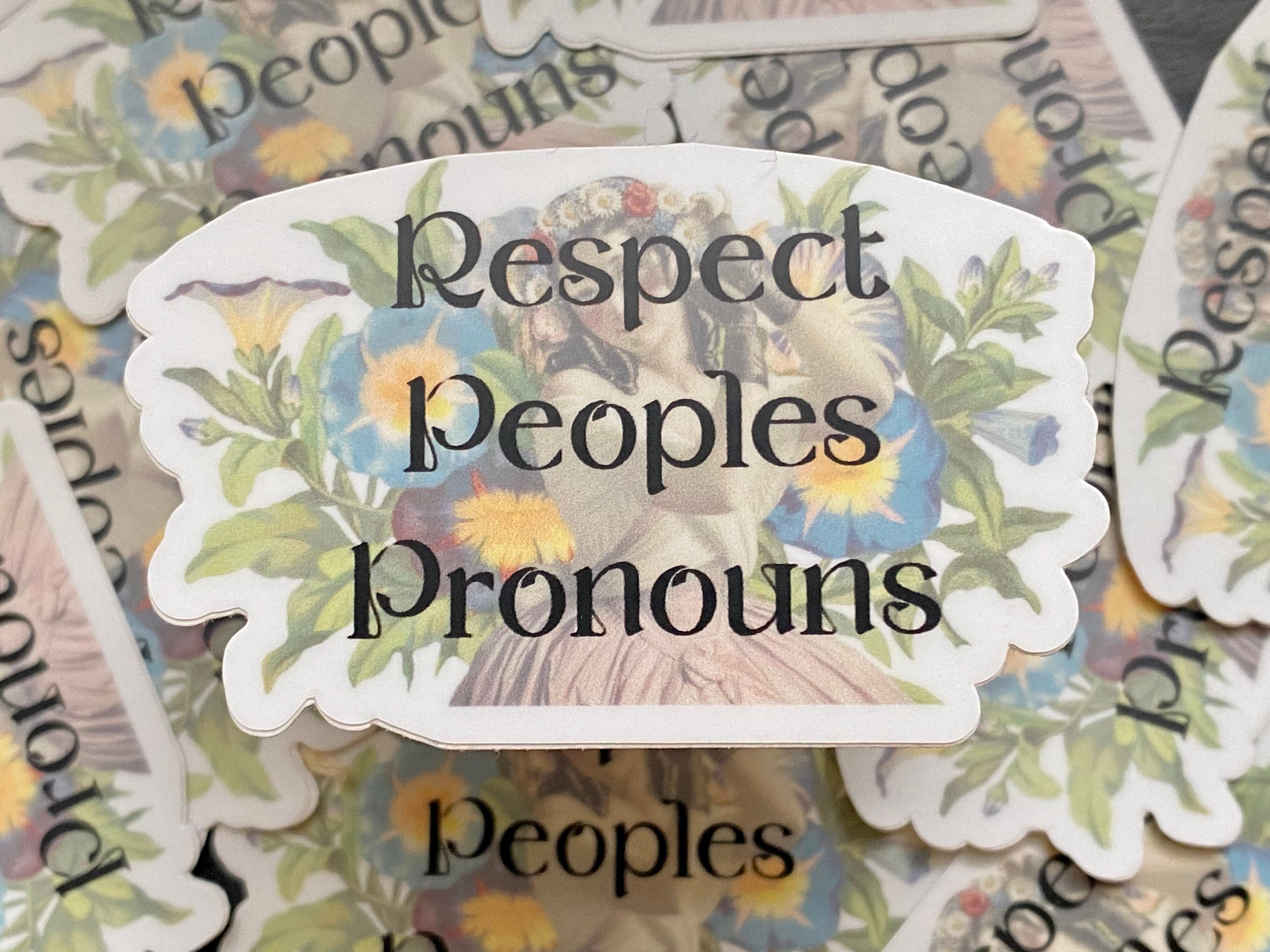 Respect Peoples Pronouns Sticker | Etsy