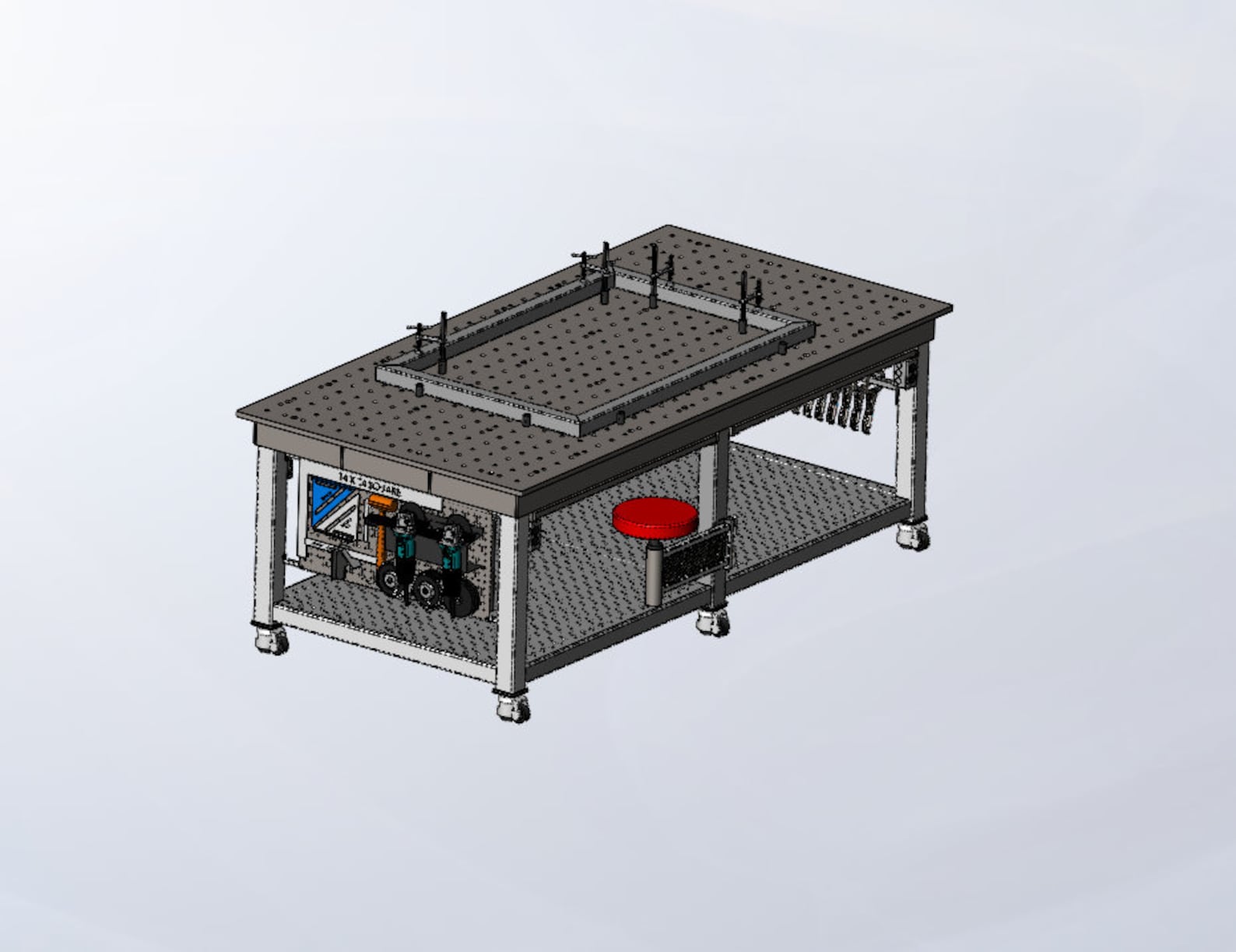 48" X 96" Welding Fixture Table [standard UNITS] - Digital Build Plans ...