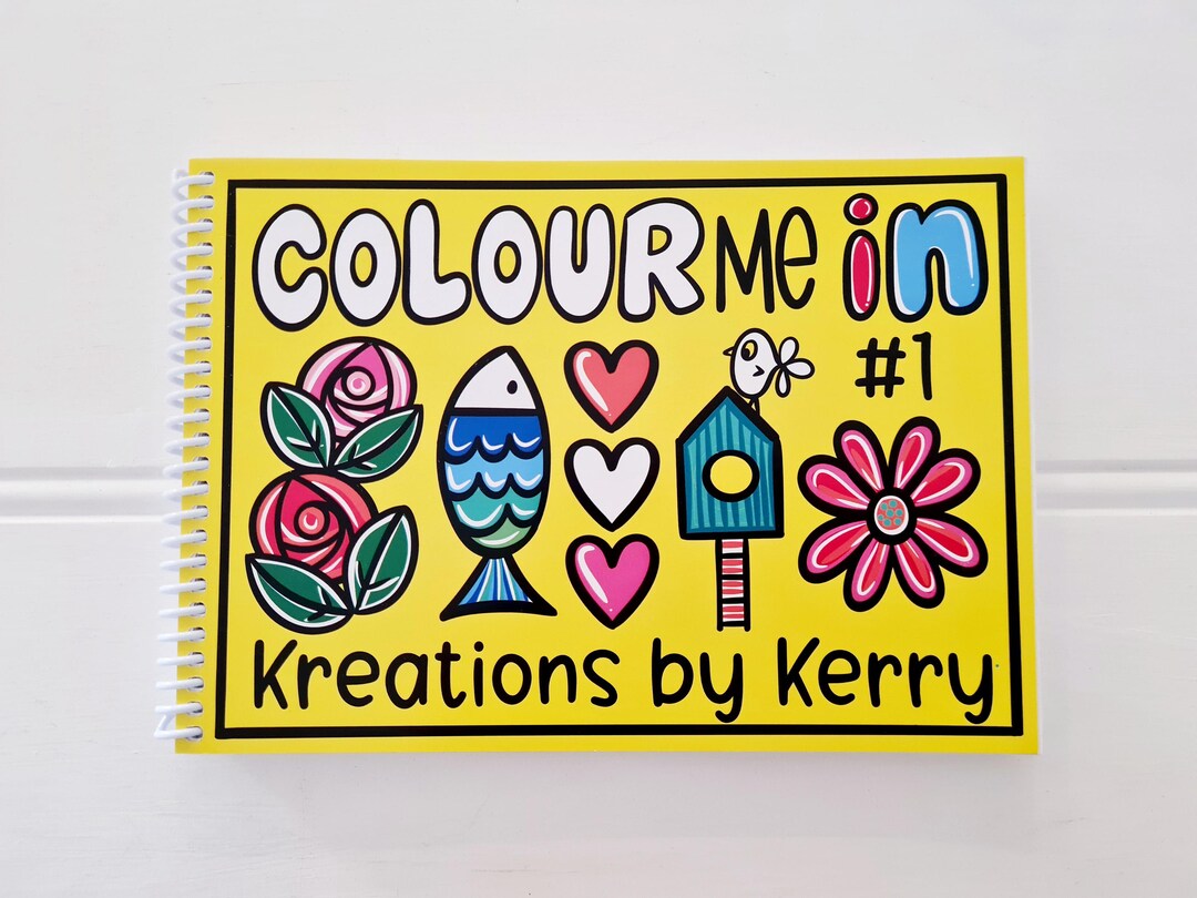 Hand Drawn Colouring Book: A5 Kreations by Kerry Kids/adults - Etsy
