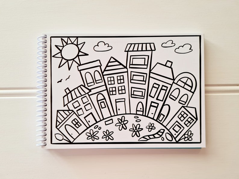 Hand Drawn Colouring Book: Art Therapy, Relaxation (A5 Spiral Bound ...