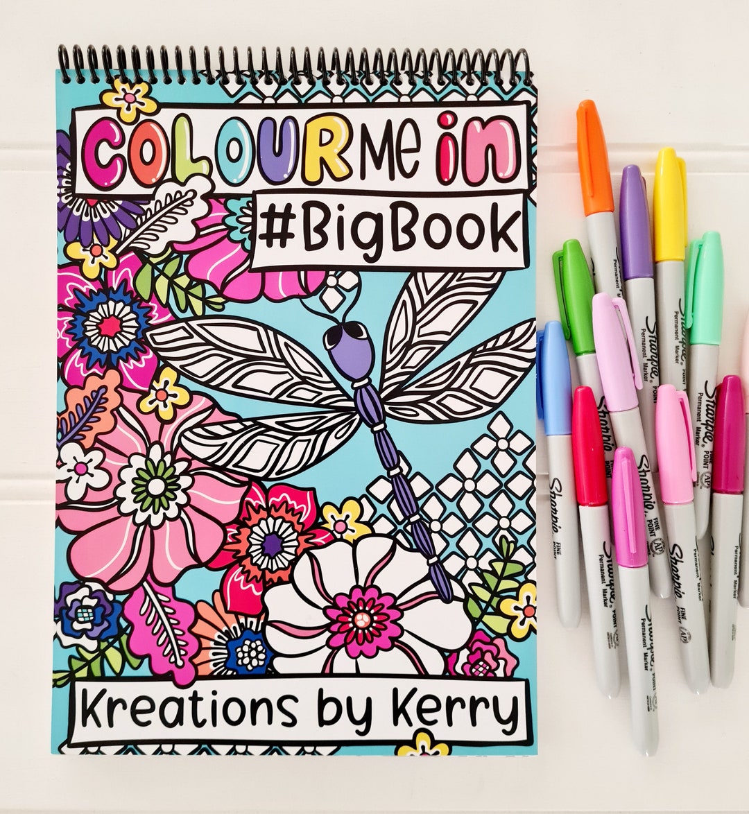 Adult Colouring Book: Stress Relief, Floral Designs - Kreations by ...