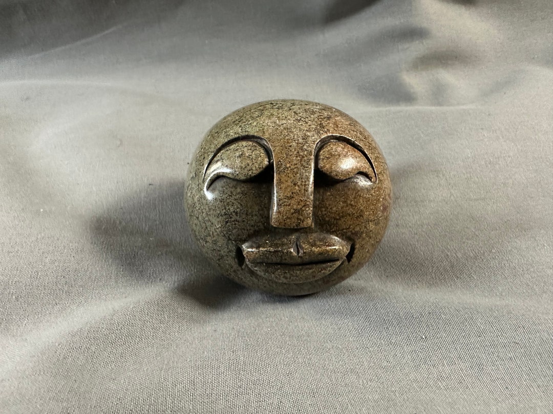 Handcrafted Stone Face Paperweight - Etsy