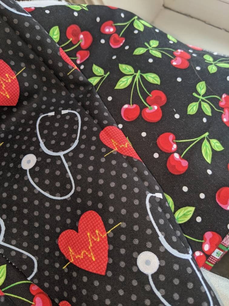 Reversible Scrub Hat and Matching Mask Set- FREE Shipping!!! Reusable ...