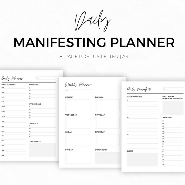 Manifestation Planner - Etsy