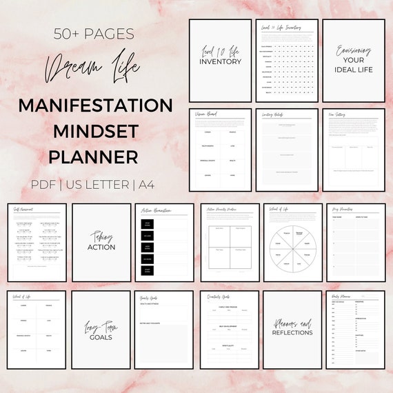Manifestation Journal Wellness Journal Meditation Journal Etsy
