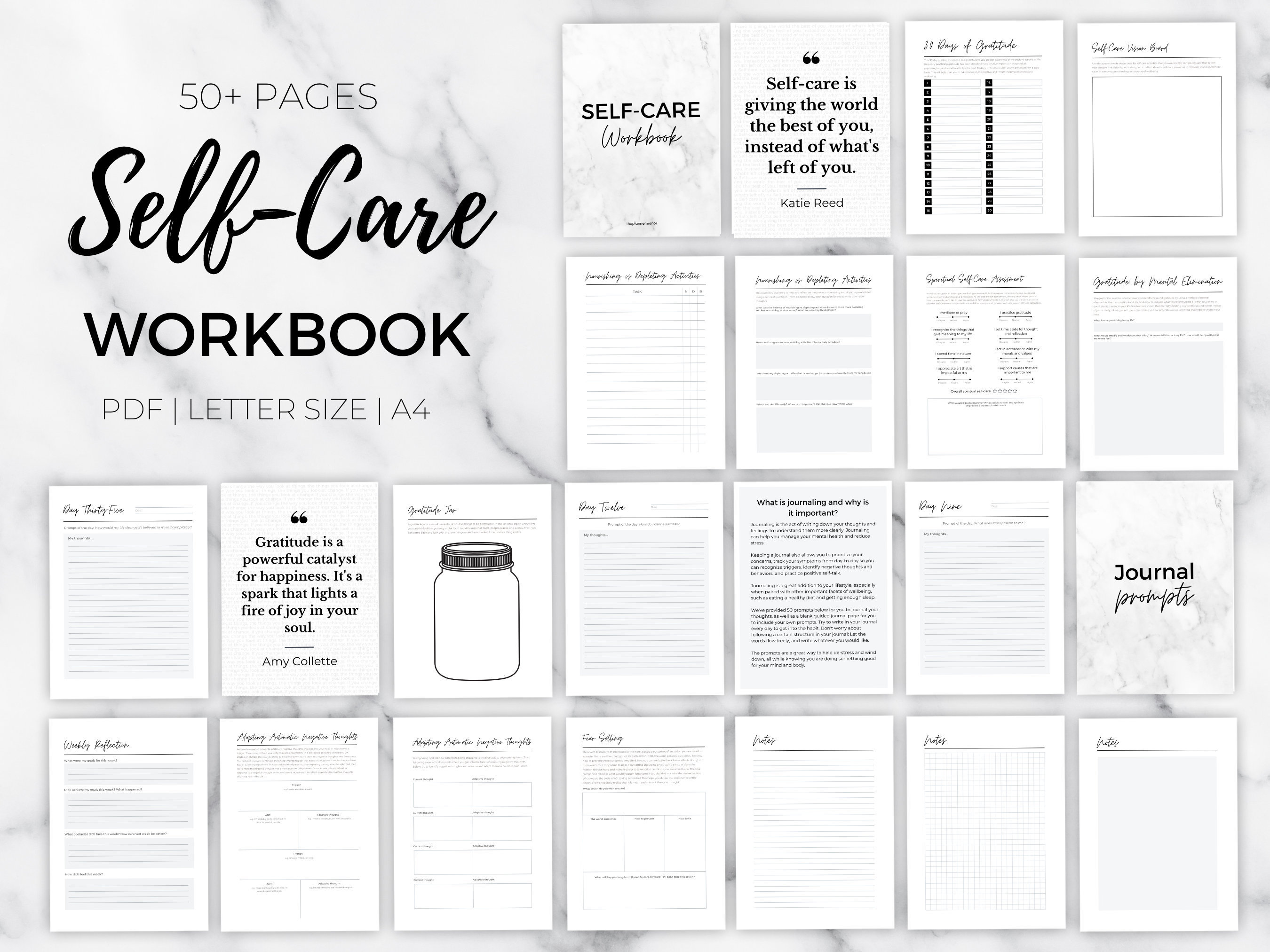 Self Care Workbook Self Care Journal Mindfulness Journal - Etsy