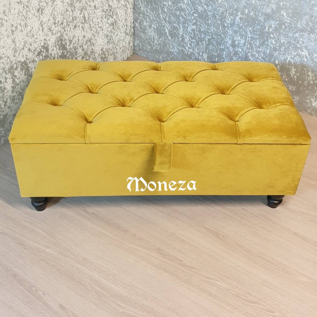Chesterfield Storage Ottoman Bench Footstool Magazine - Etsy UK