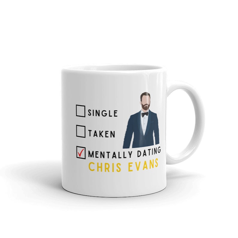 Mentally Dating Chris Evans Mug inspired Chris Evans Fan - Etsy