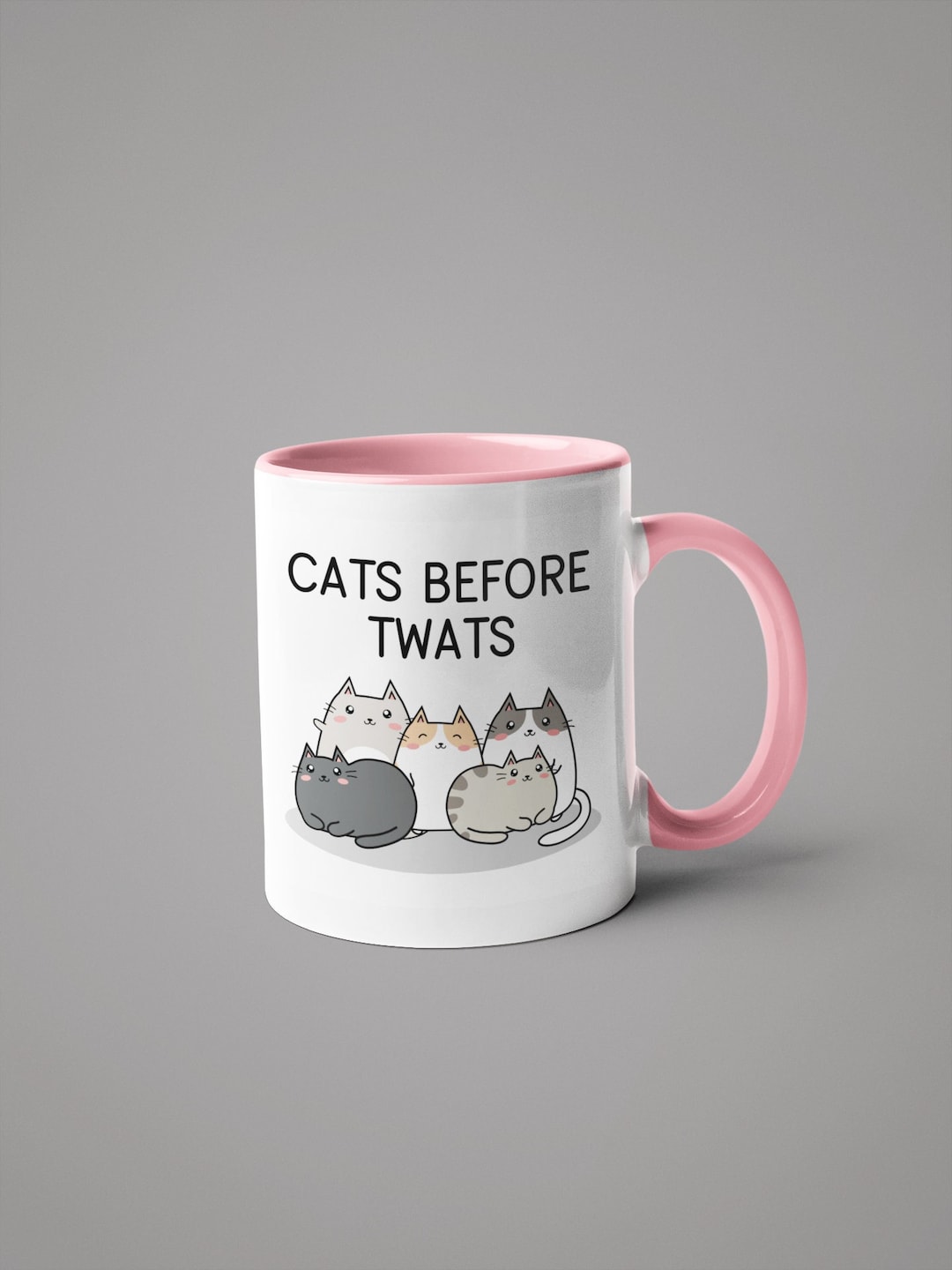 Cats Before Twats Mug - Funny Office Mug - Gift for Cat Lover - I Love ...