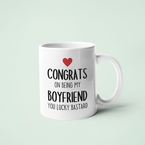 Congrats on Being My Boyfriend Mug - Relationship Gifts - Relationship ...