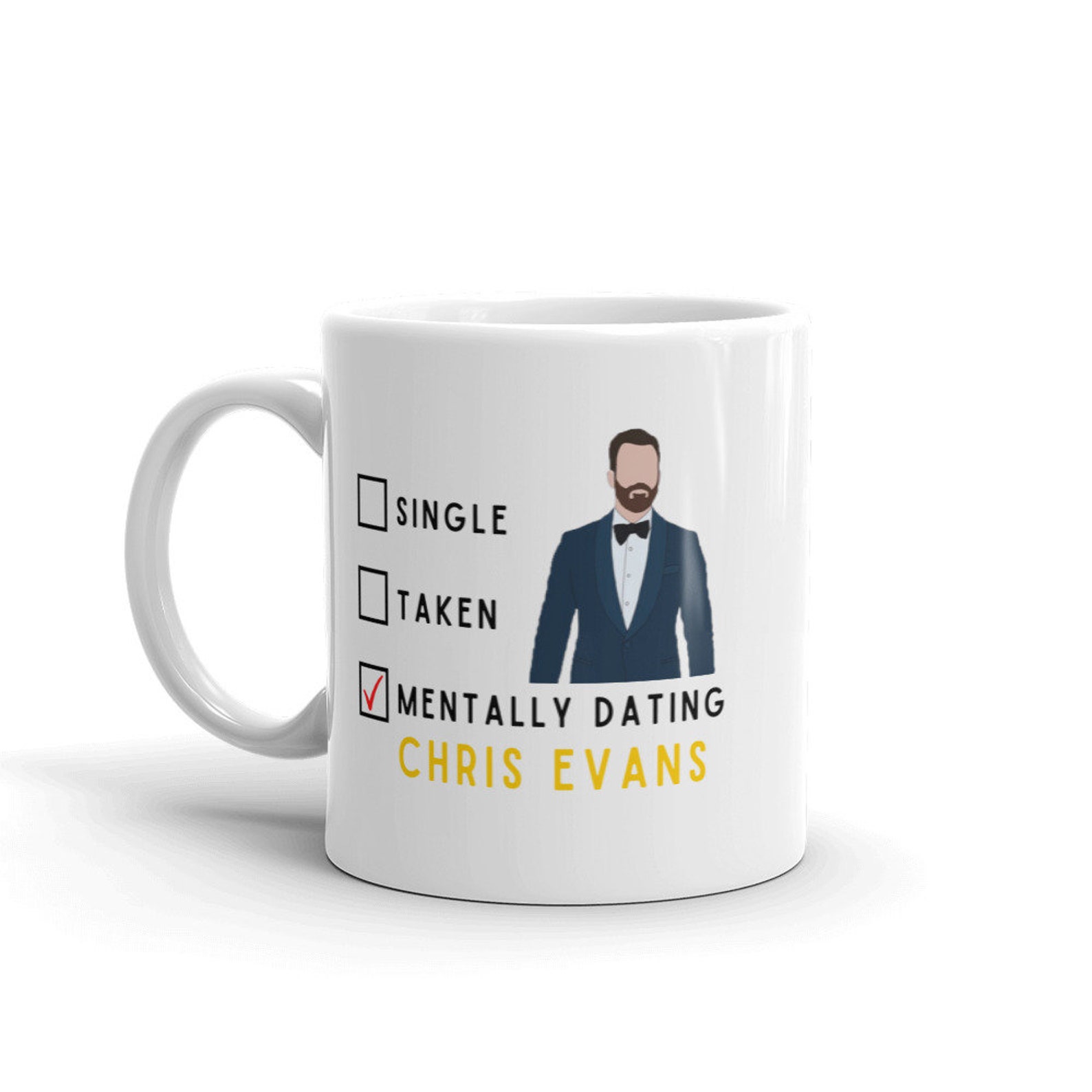 Mentally Dating Chris Evans Mug inspired Chris Evans Fan - Etsy UK
