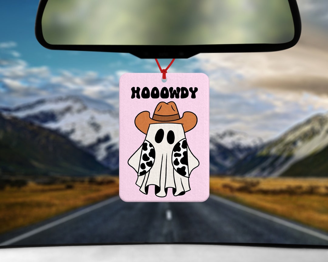 Howdy Cowboy Ghost Halloween Car Air Freshener Halloween Lover Gift Car ...