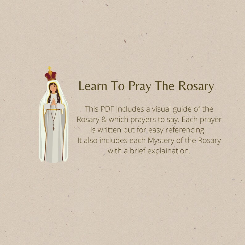 Beginner's Guide to Praying the Rosary - Printable Rosary PDF - Etsy