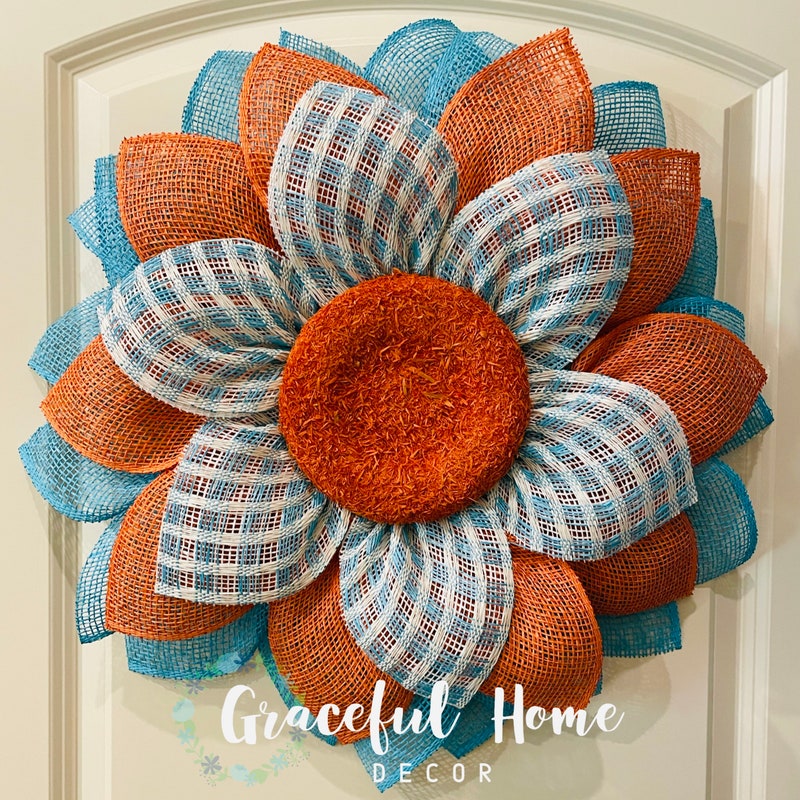 Summer Burlap Wreath - Etsy