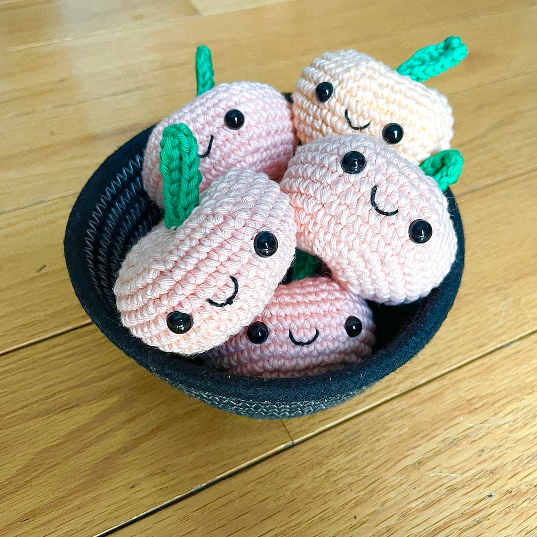 Peach Plush Amigurumi | Crochet Stuffed Animal - Etsy