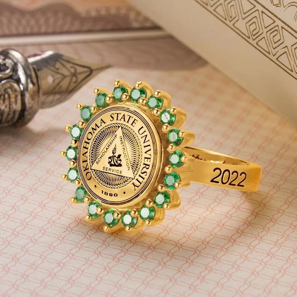 Class Rings, Signet College Class Ring, Custom Crest Ring, Graduation ...