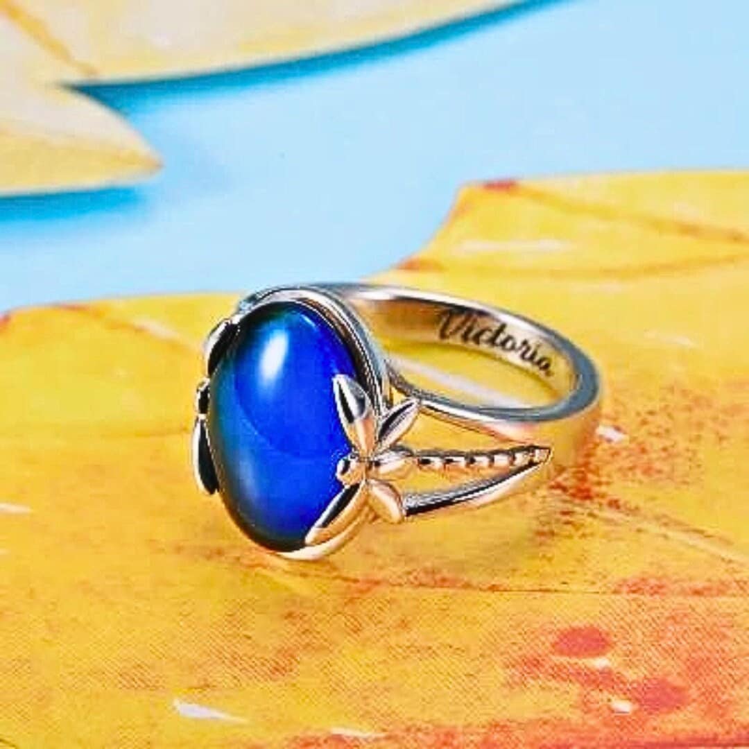 Dragon Fly Mood Rings 925 Sterling Silver, Personalized Retro Mood ...