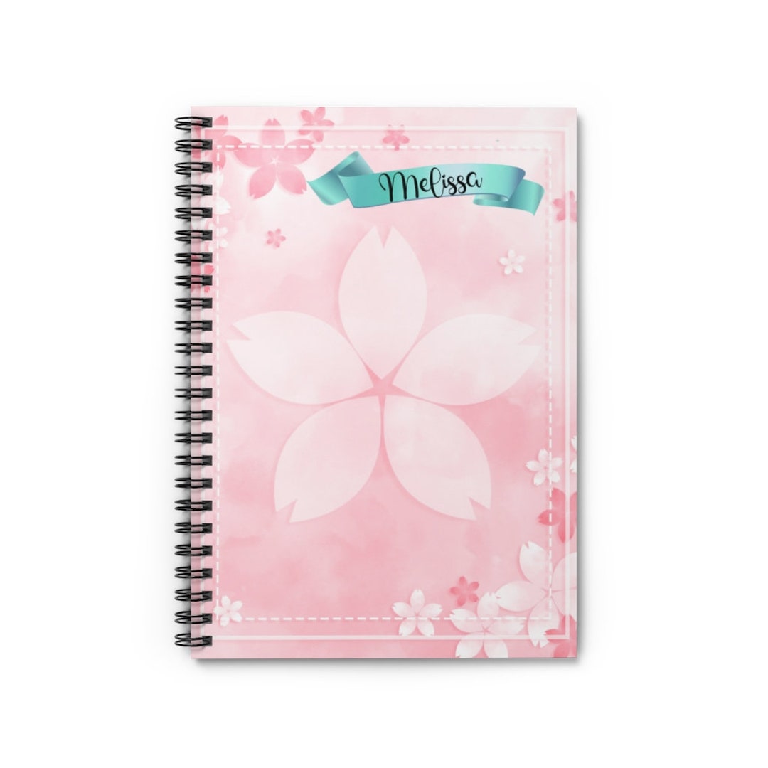 Personalized Sakura Notebook - Cherry Blossom Gratitude Journal ...