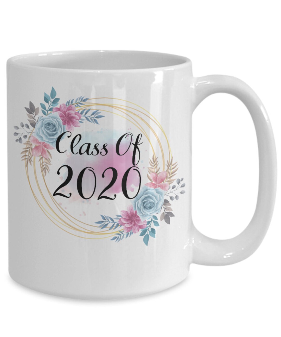 Customizable Graduation Mug - Graduation Gifts - Watercolor Floral ...