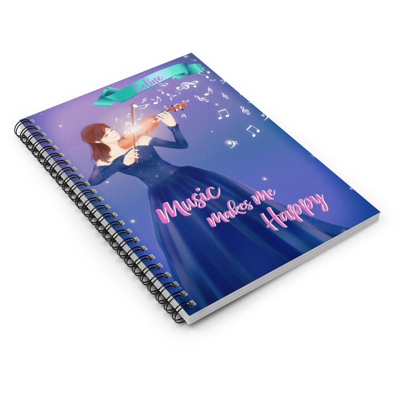 Music Makes Me Happy Spiral Notebook Personalized Music - Etsy