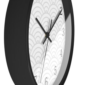 Wall Clock With Japanese Wave Pattern - Asian Inspired Housewarming ...