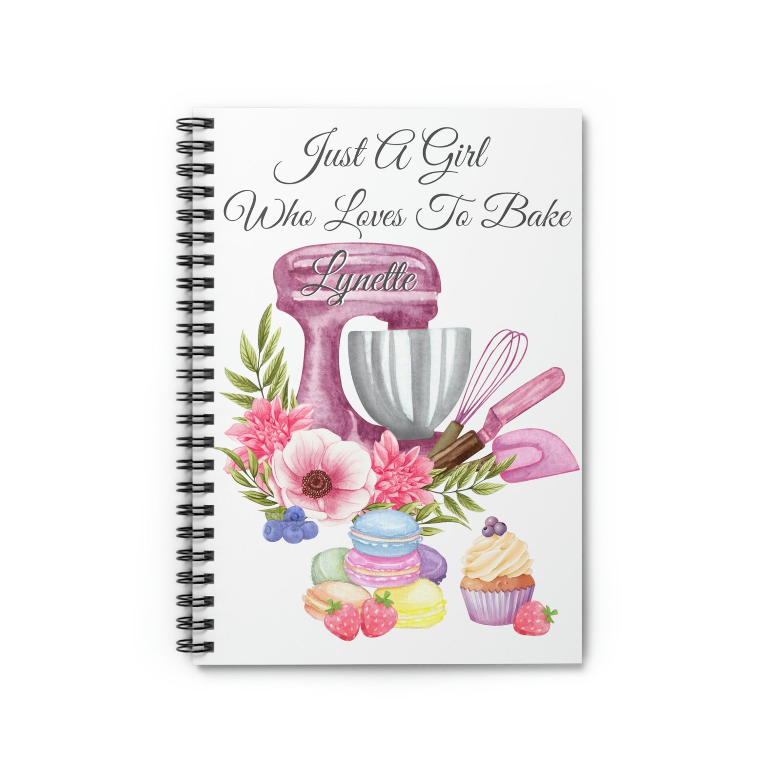 Just A Girl Who Loves to Bake Personalized Baking Journal - Recipe Book ...