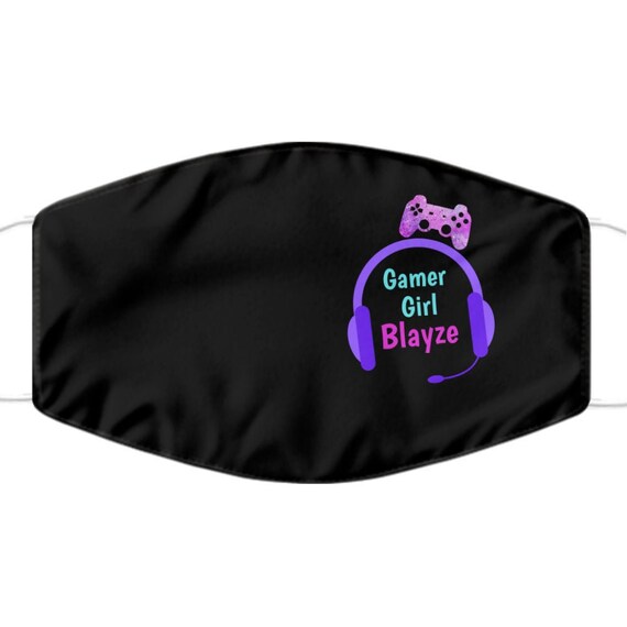 Gamer Girl Face Mask Face Mask Gamer Personalized Gamer | Etsy