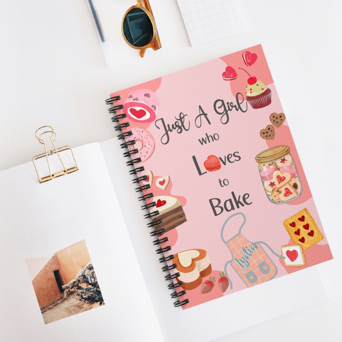 Just A Girl Who Loves to Bake Personalized Cook Book - Custom Name ...