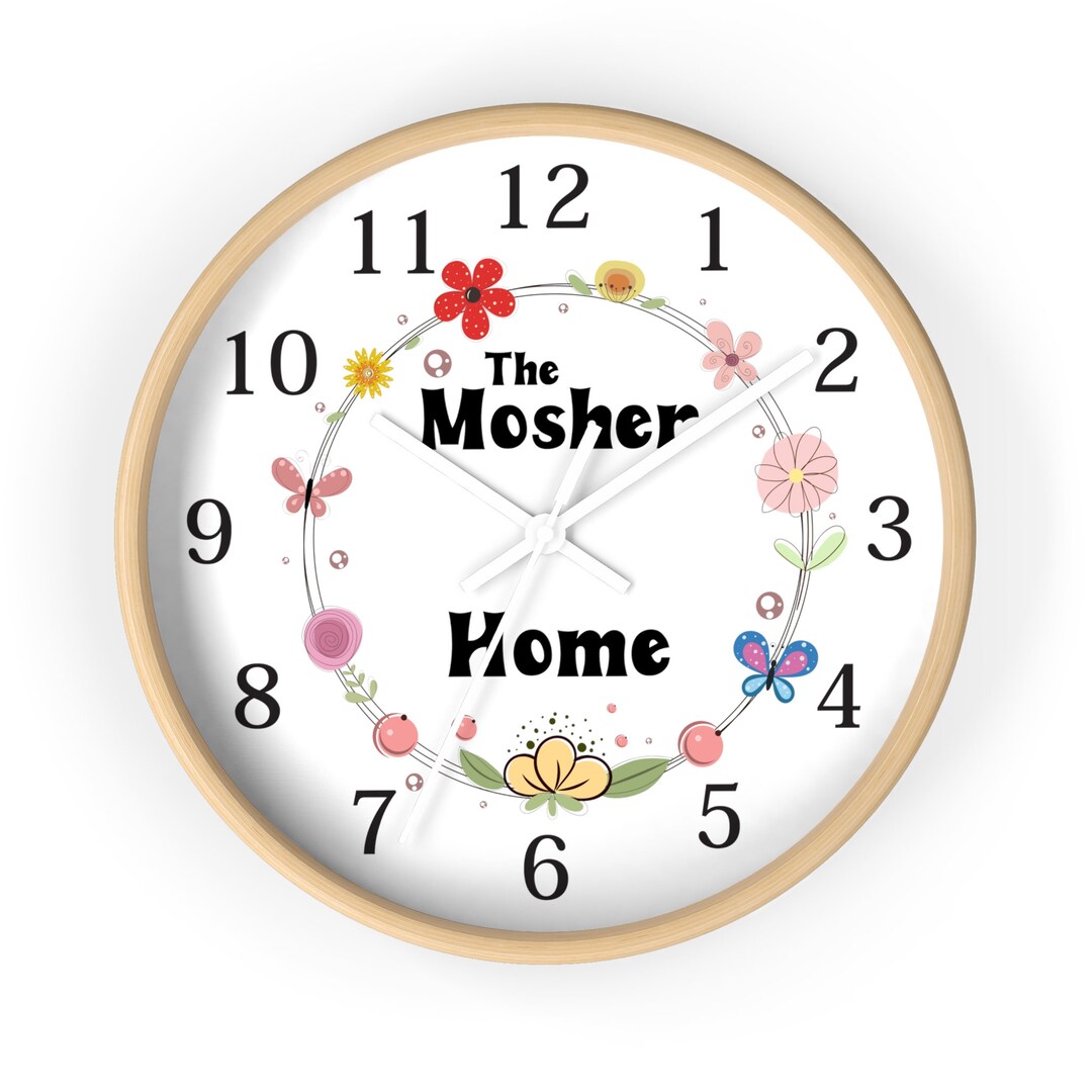 Personalized Family Wall Clock - Customizable New Home Gift ...