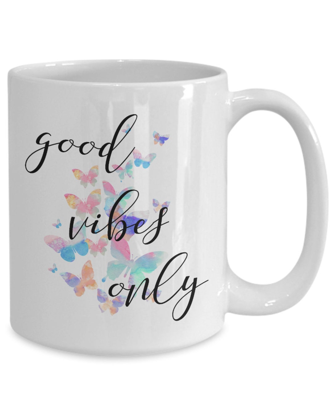 Good Vibes Only Mug - Inspirational Quote Mug - Uplifting Gift ...