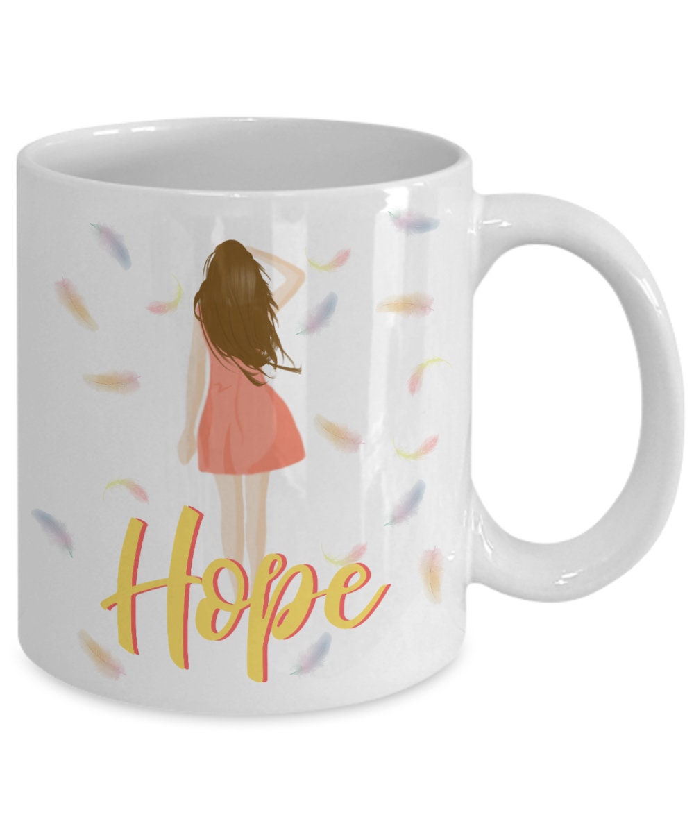 Hope Coffee Mug Beautiful Woman Inspirational Series - Etsy