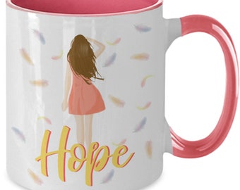 Hope Coffee Mug Beautiful Woman Inspirational Series - Etsy