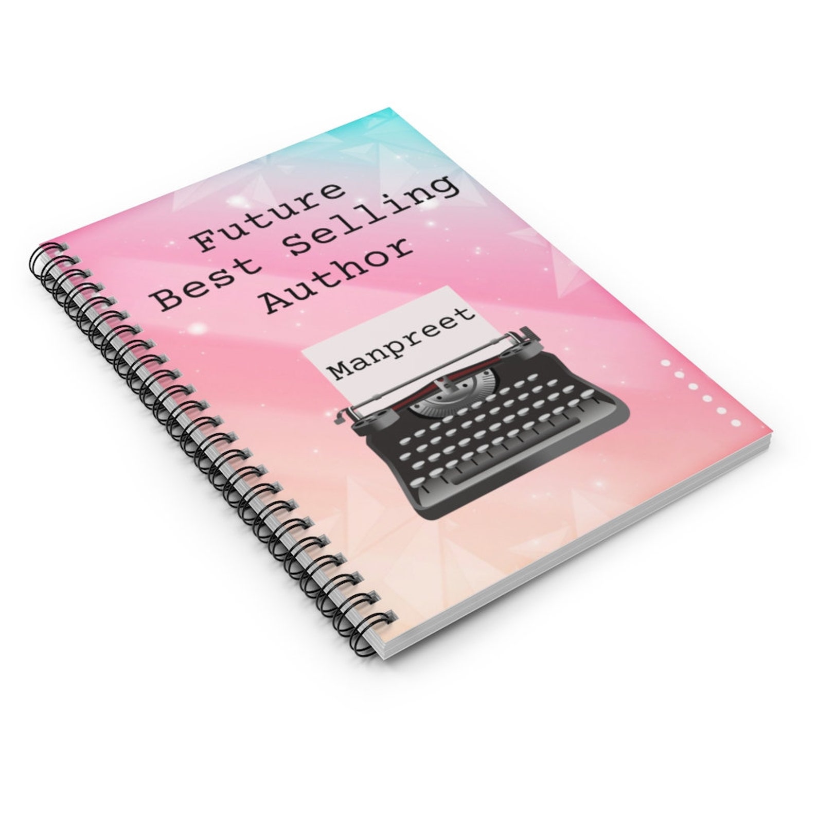 Personalized Future Best Selling Author Spiral Notebook Inspirational ...