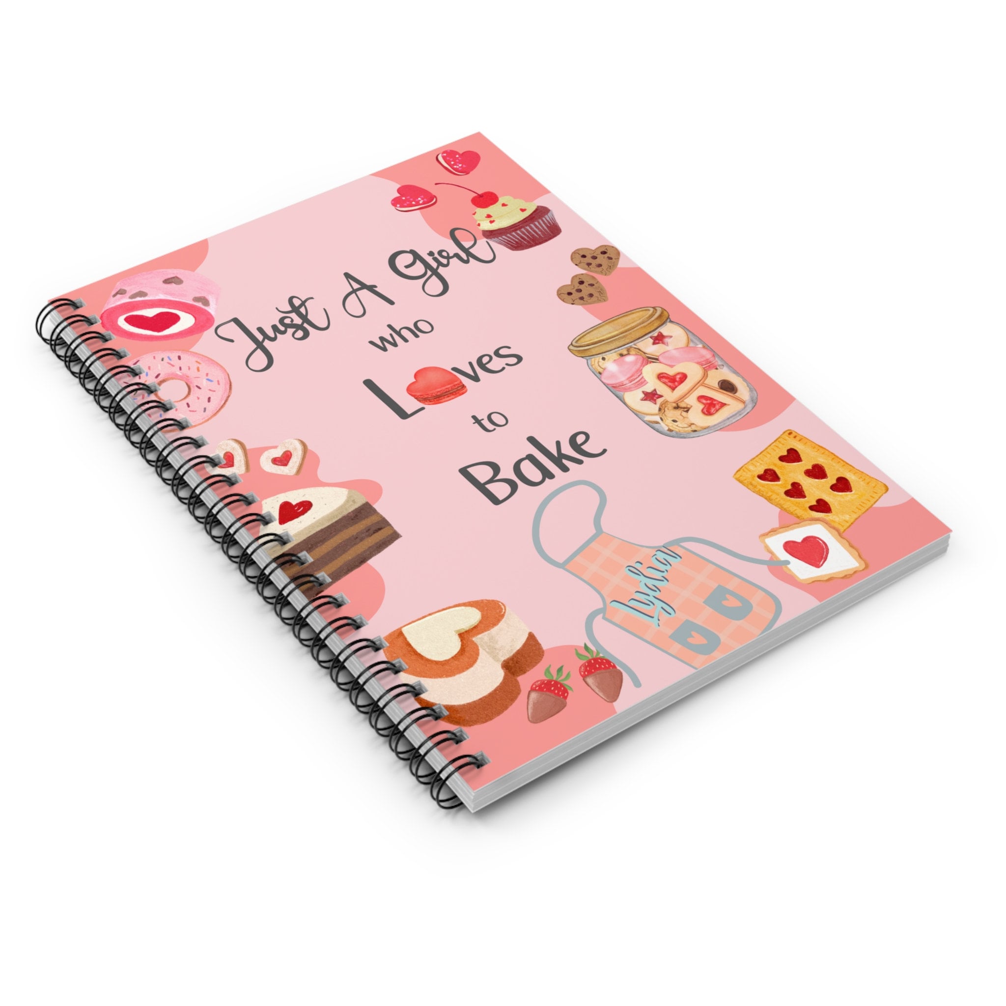 Just A Girl Who Loves to Bake Personalized Cook Book - Custom Name ...