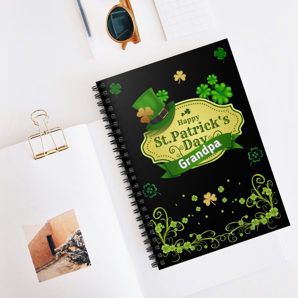 Happy St Patricks Day Personalized Notebook Customizable - Etsy UK