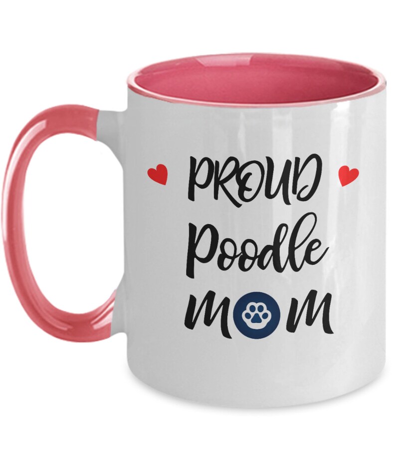 Personalized Proud Poodle Mom Two Tone Coffee Mug Mug for - Etsy