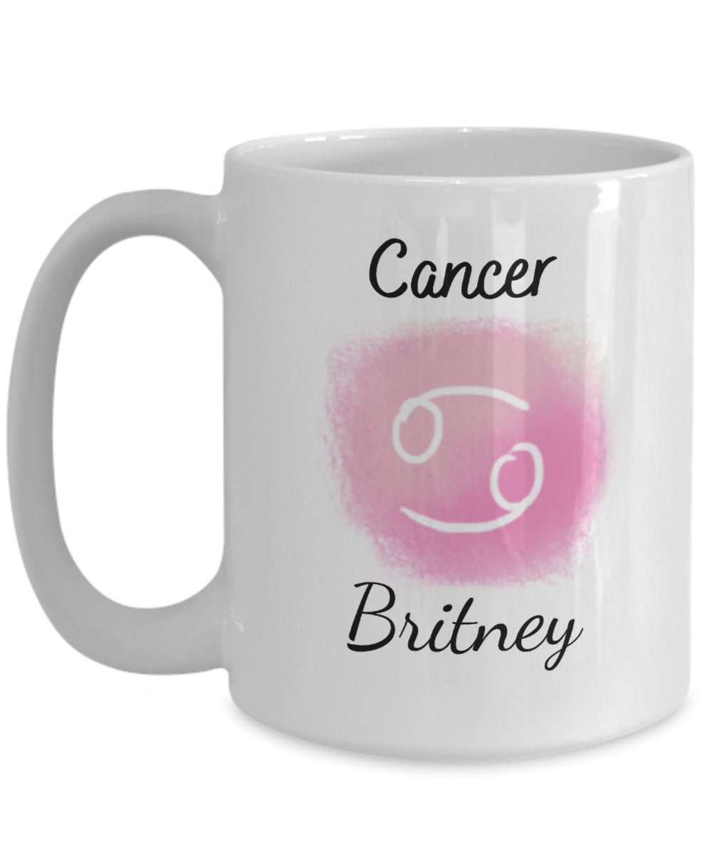 Cancer Zodiac Mug Cancer Coffee Mug Watercolor Zodiac Horoscope Mugs ...