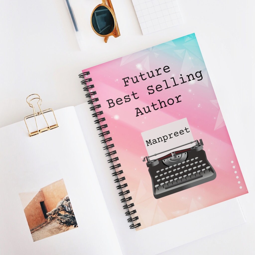 Personalized Future Best Selling Author Spiral Notebook Inspirational ...
