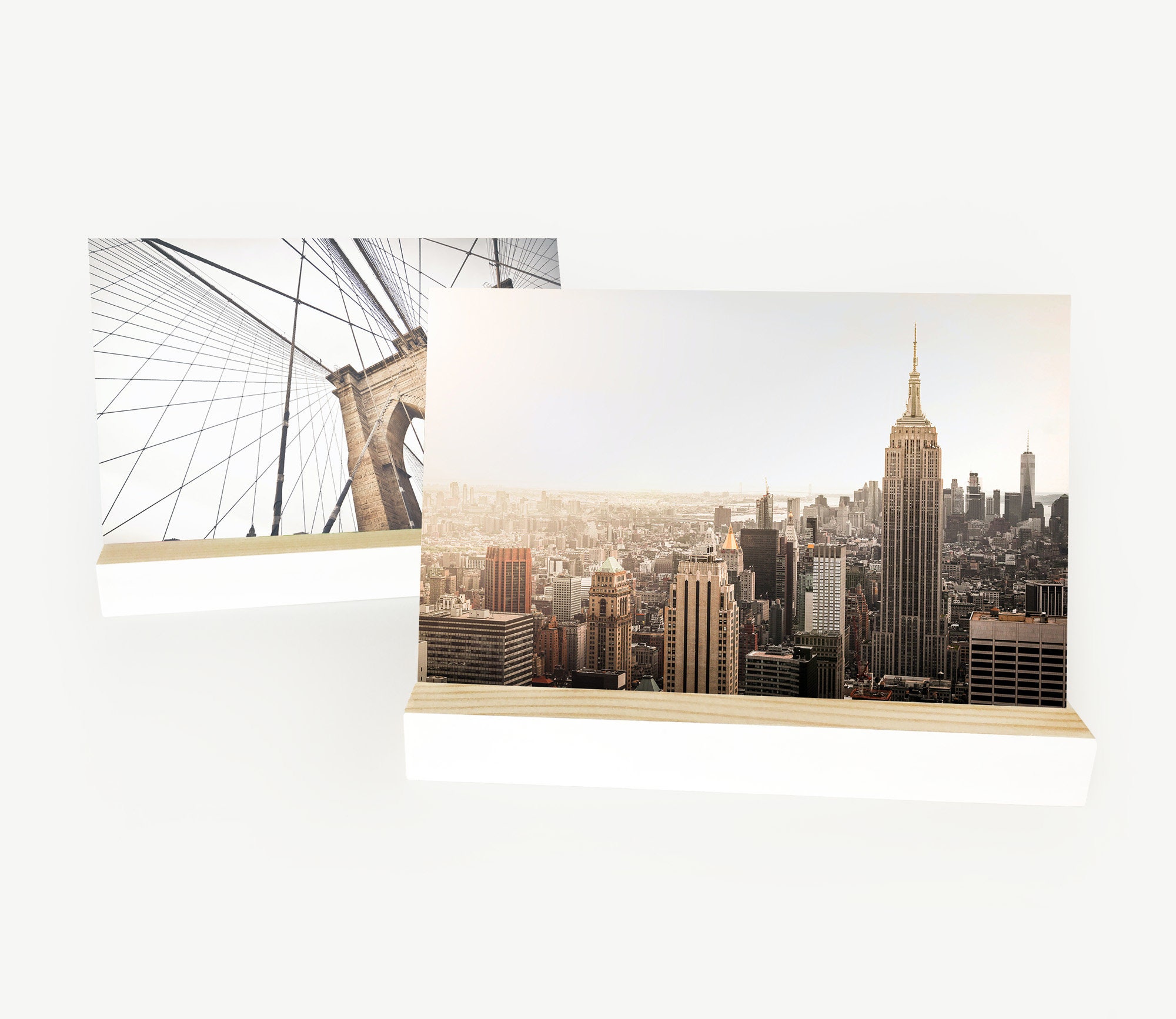 Wood Photo Holder, White Bar Wooden Display Stand, Picture Holder for ...