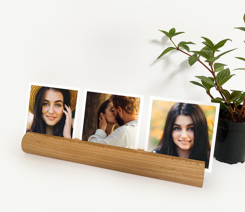 Wood Photo Holder for Table Wooden Picture Ledge Tabletop - Etsy